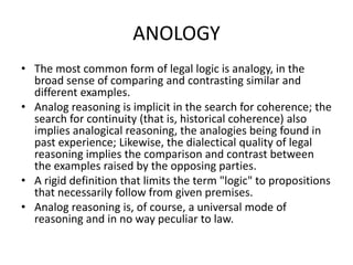 Difference between legal logic and legal rhetoric | PPTX