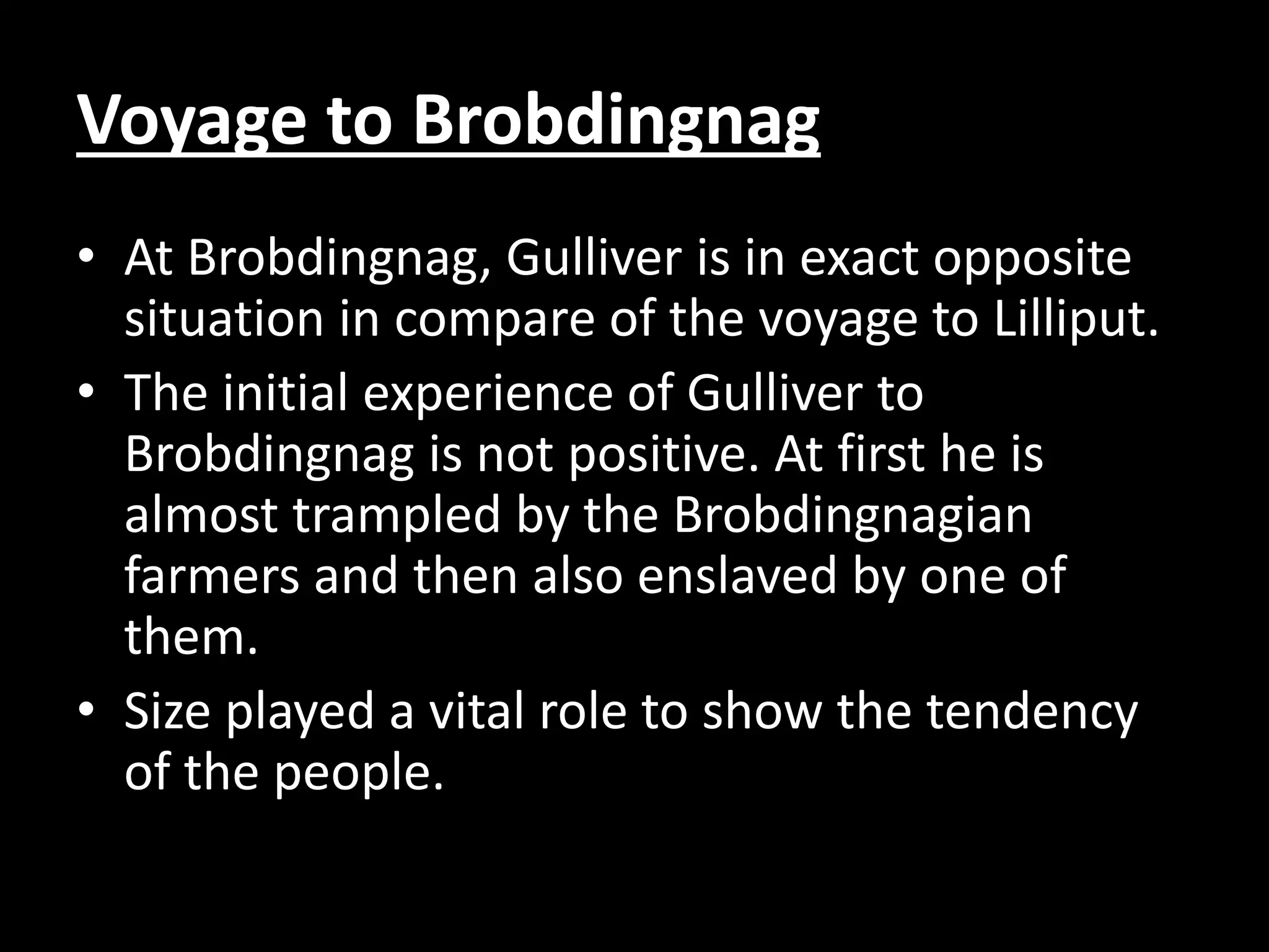 Gulliver's Journey to Liliput and Brobdingnag | PPTX