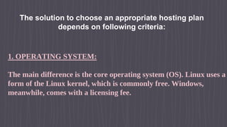 Difference between linux and windows hosting | PPT