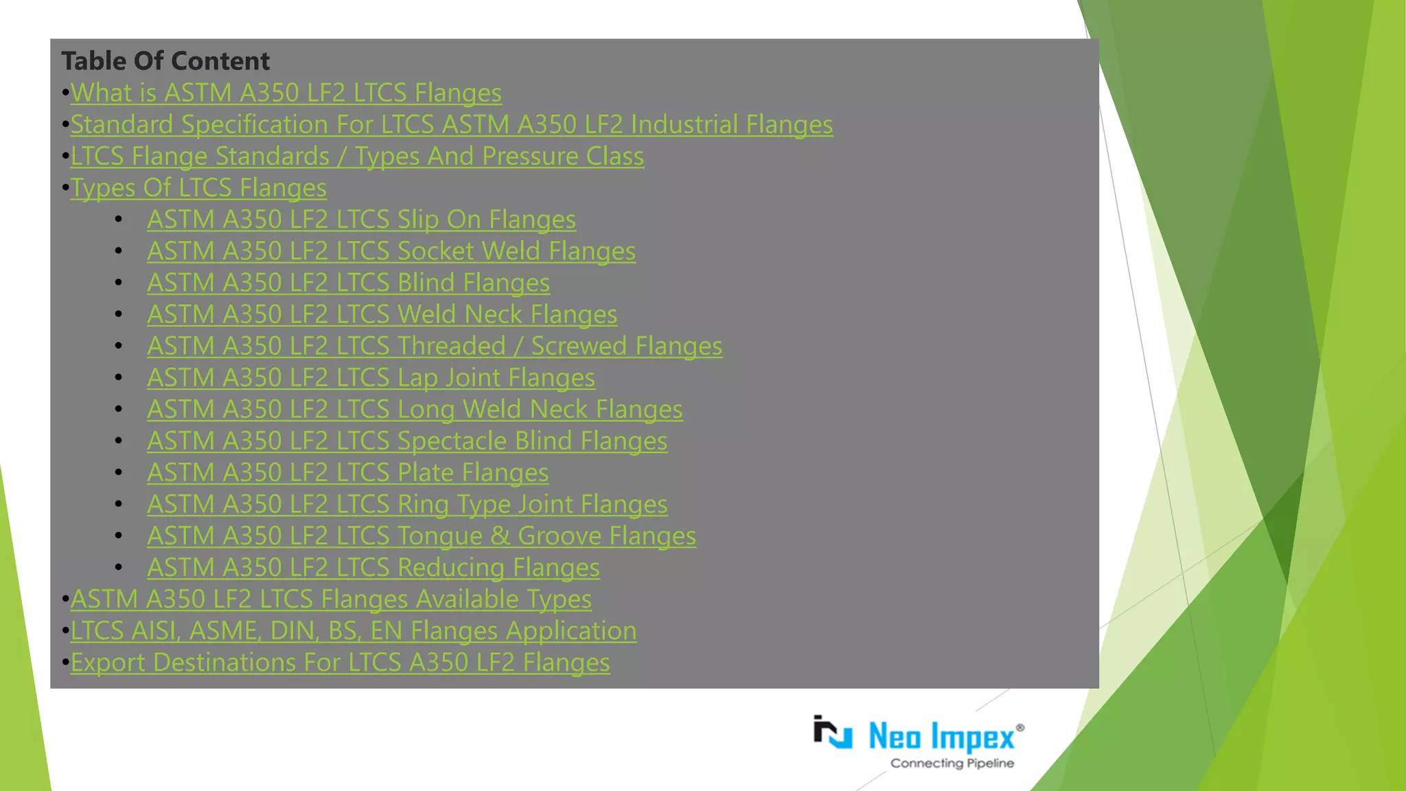 Difference between ltcs and carbon steel flanges | PDF