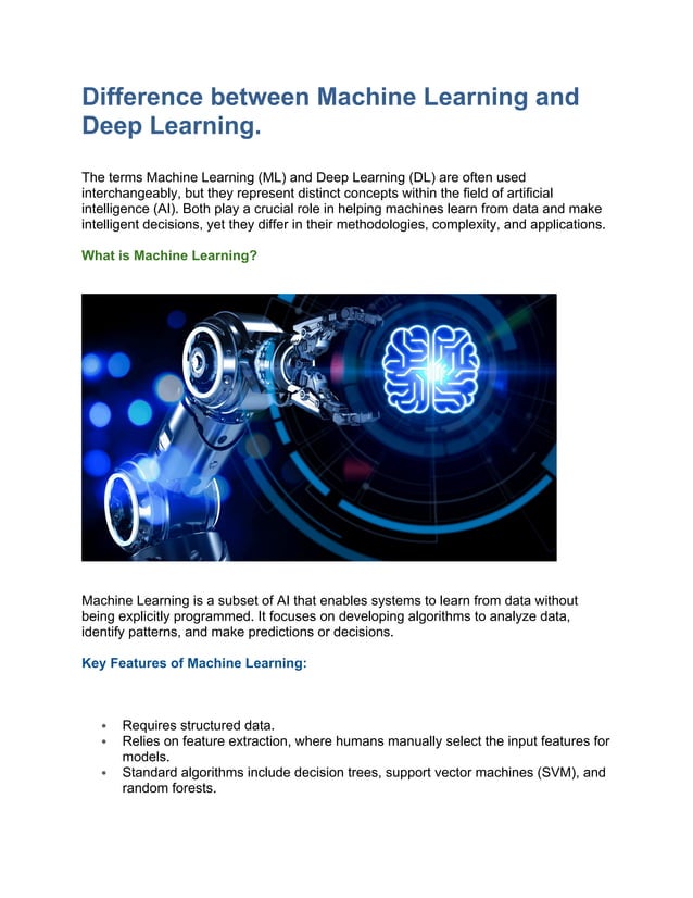 Difference between Machine Learning and Deep Learning.docx