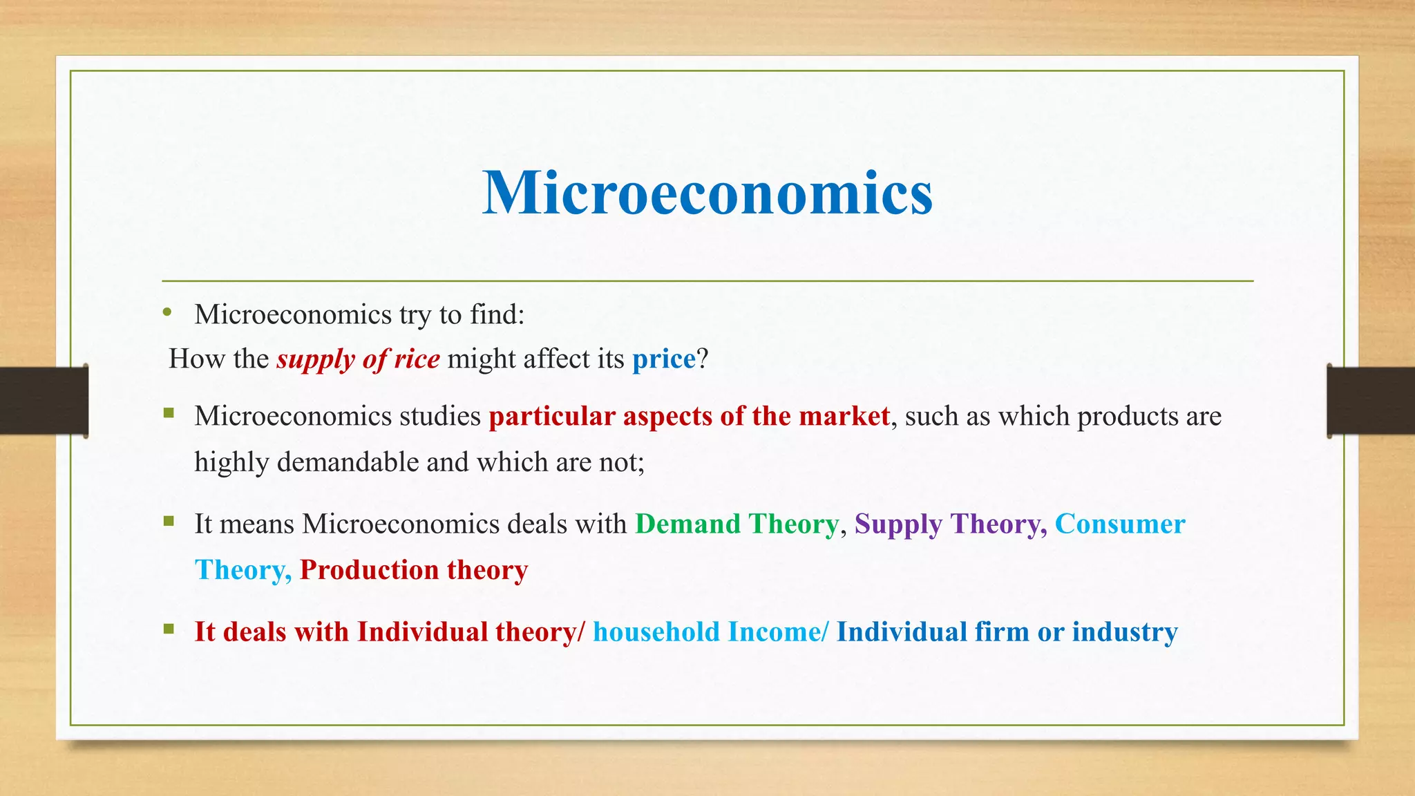 Difference between microeconomics and macroeconomics | PPT