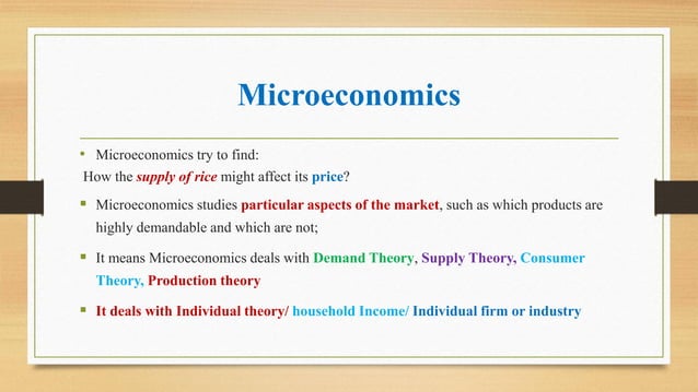 Difference between microeconomics and macroeconomics | PPT