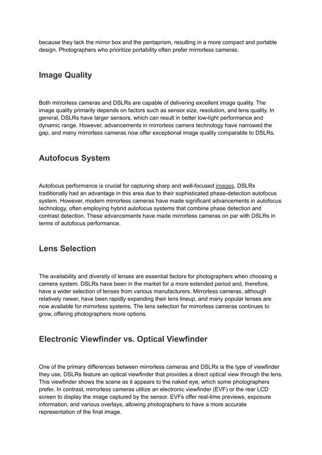 Difference between Mirrorless Camera and DSLR Camera A Comprehensive Comparison.pdf