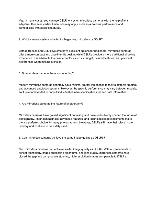 Difference between Mirrorless Camera and DSLR Camera A Comprehensive Comparison.pdf