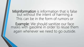 DIFFERENCE BETWEEN MISINFORMATION.pptx