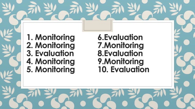 Difference between monitoring and evaluation | PPTX