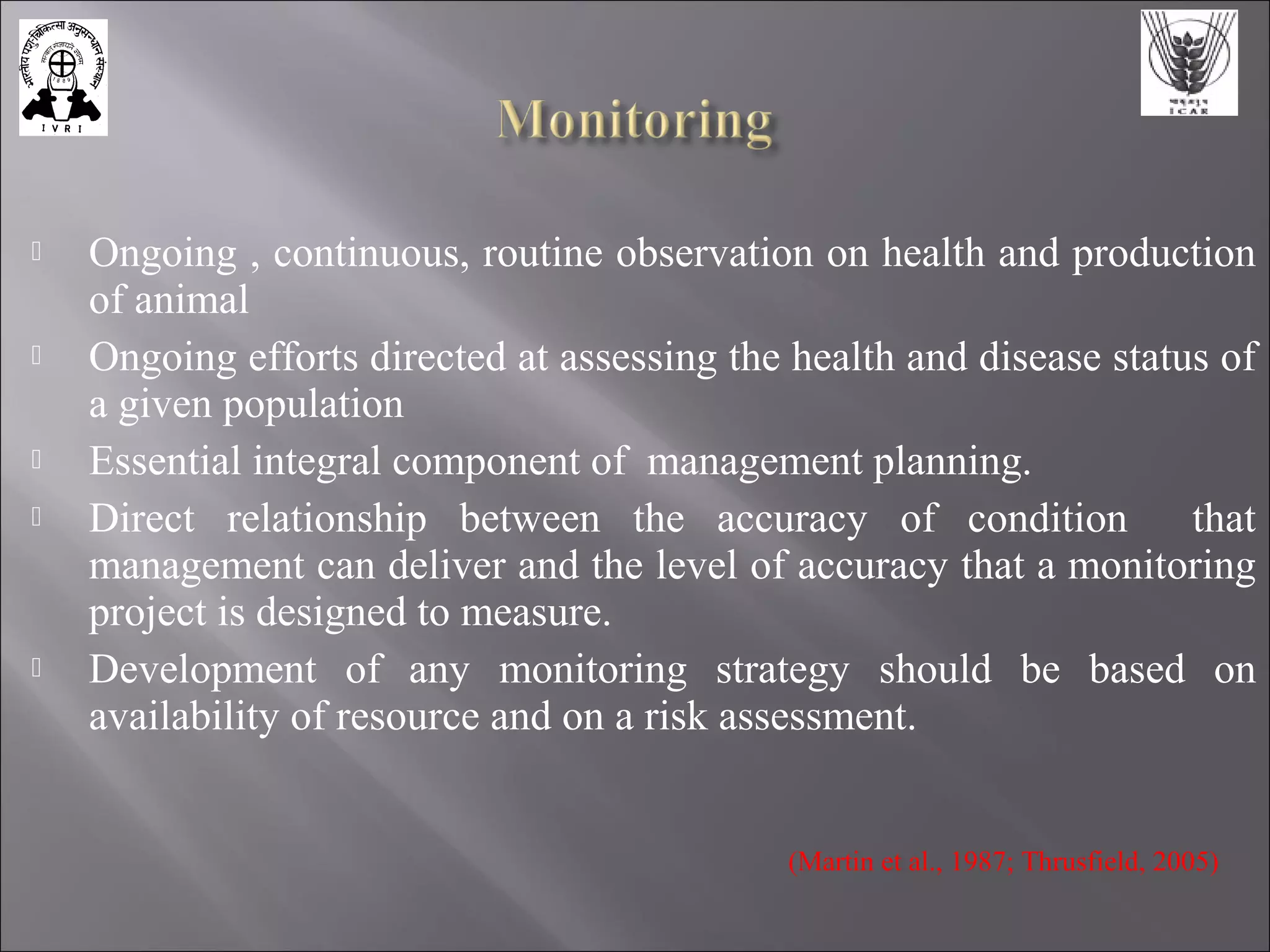 Monitoring and Surveillance | PPT