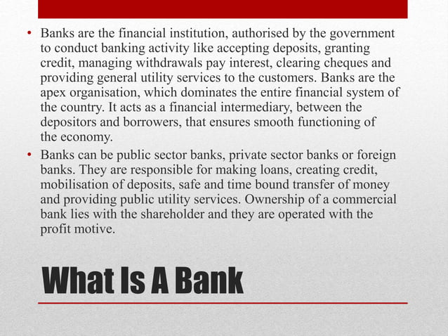 Difference between nbfi & banks | PPTX | Business Banking & Finance | Business