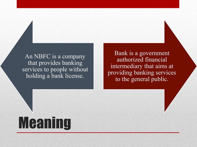 Difference between nbfi & banks | PPTX | Business Banking & Finance ...