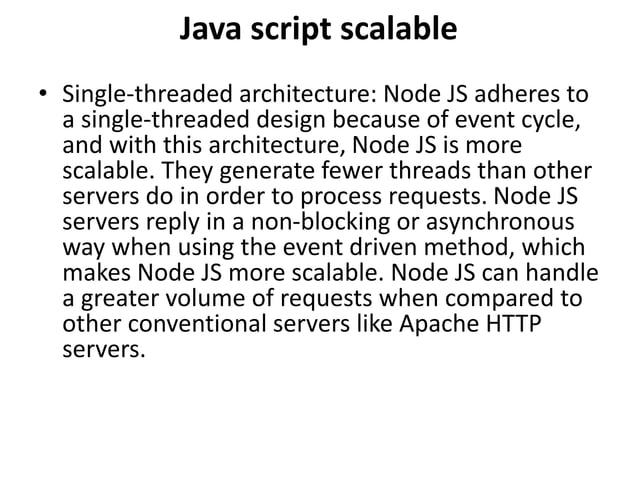 Difference between Node.js vs Java script | PPT