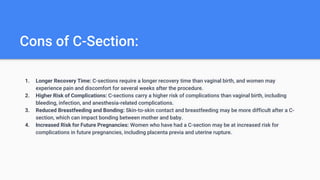 Difference between Normal and C-section delivery.pptx | Pregnancy ...
