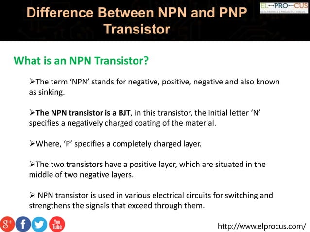 Difference between npn and pnp transistor.pptx