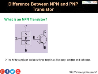 Difference between npn and pnp transistor.pptx