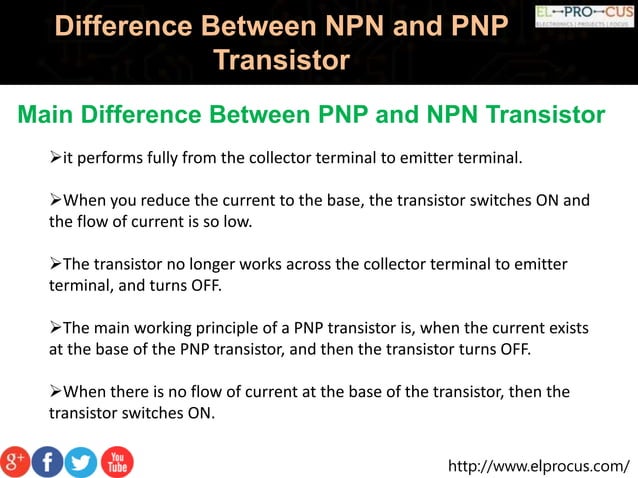 Difference between npn and pnp transistor.pptx
