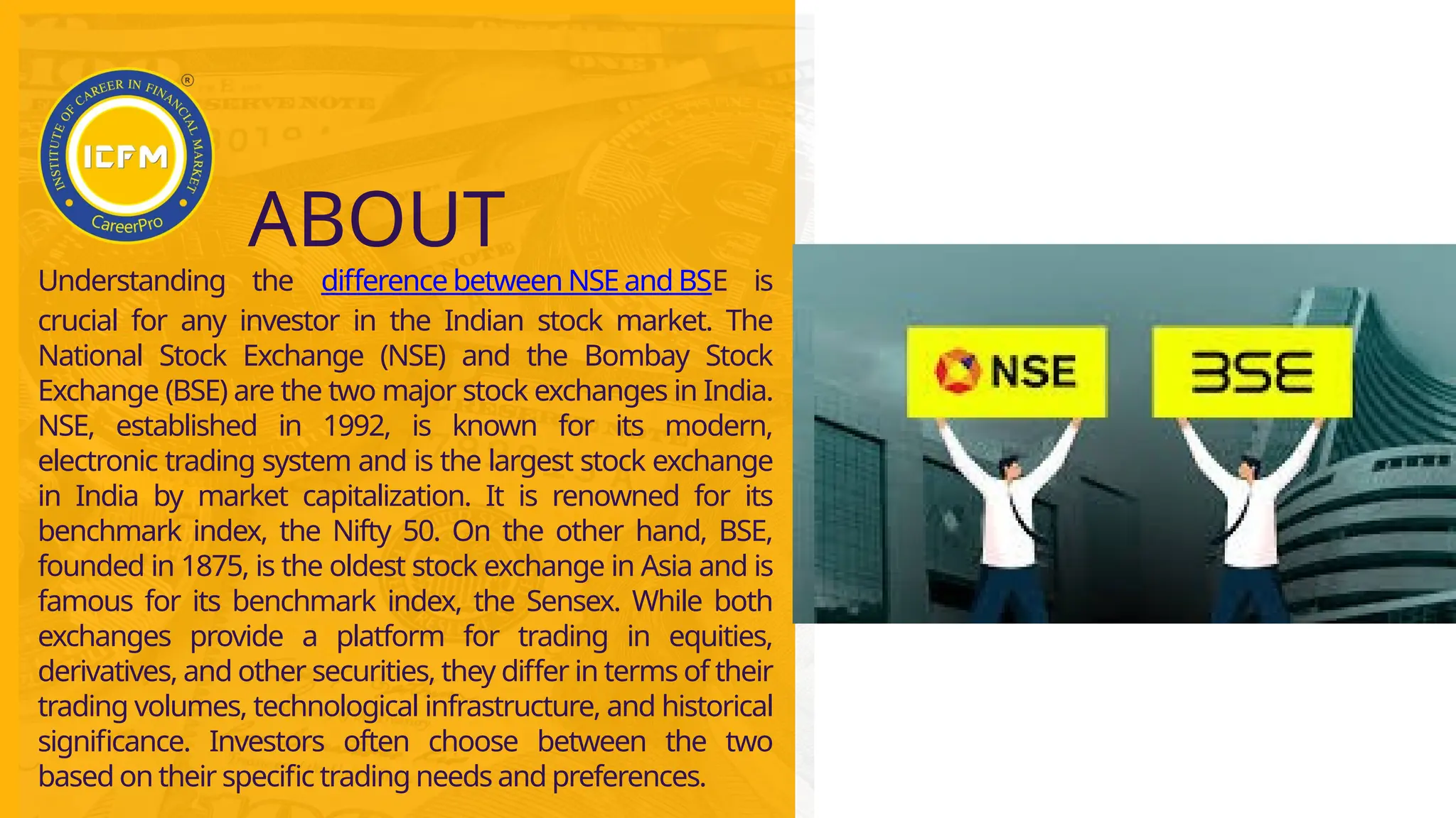 What is the Difference between nse and bse? | PPT