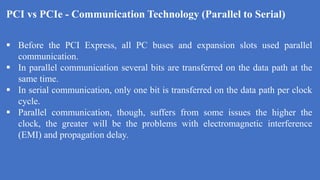 Difference between PCI PCI-X PCIe | PPTX | Computer Peripherals | Computing