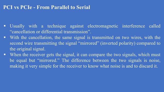 Difference between PCI PCI-X PCIe | PPTX | Computer Peripherals | Computing