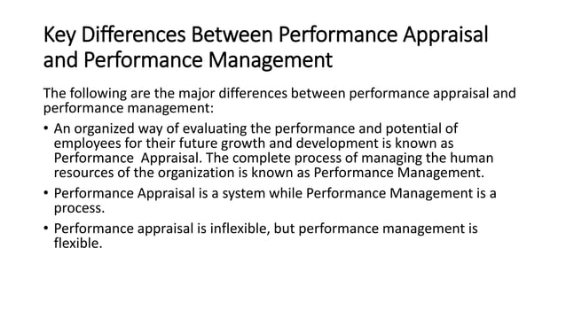Difference between Performance Management and Performance Appraisal.pptx Difference between Performance Management and Performance Appraisal.pptx