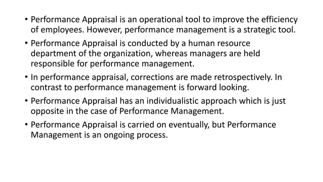 Difference between Performance Management and Performance Appraisal.pptx Difference between Performance Management and Performance Appraisal.pptx