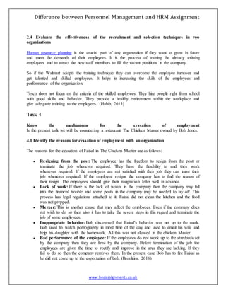 Difference between personnel management and hrm assignment | DOCX ...