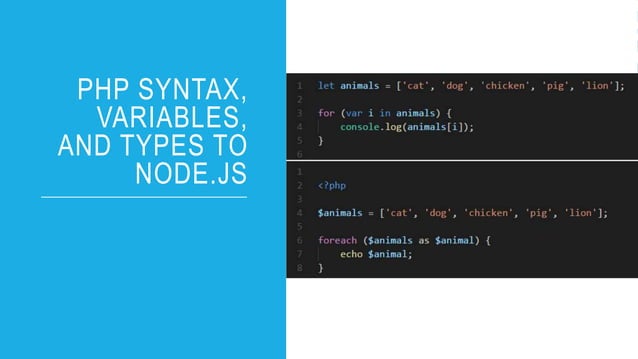 Difference between php and node | PPT