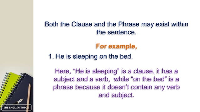 Difference between phrase and clause | PPTX