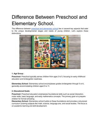 Difference between Preschool and Elementary School.pdf