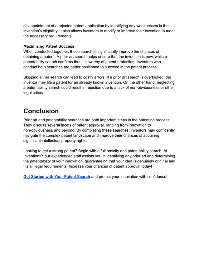 Difference Between Prior Art Search and Patentability Search | InventionIP | PDF