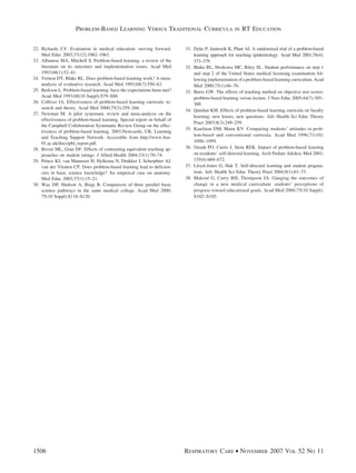 Difference between problem based learning and traditional way of ...