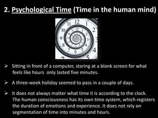 Difference between psychological time and clock time with reference to ...