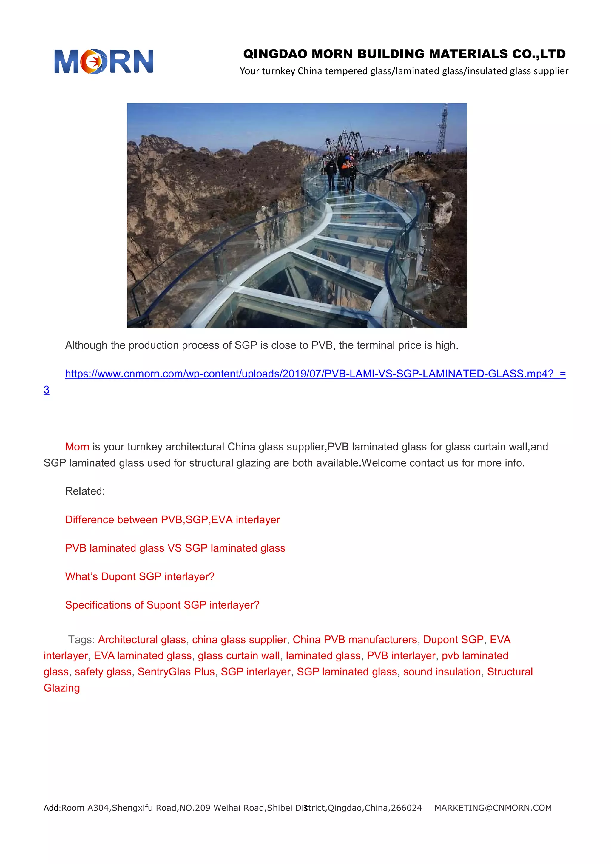 Difference between pvb,eva ,sgp interlayer | PDF