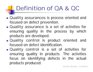 Quality Control and Quality Assurance | PDF
