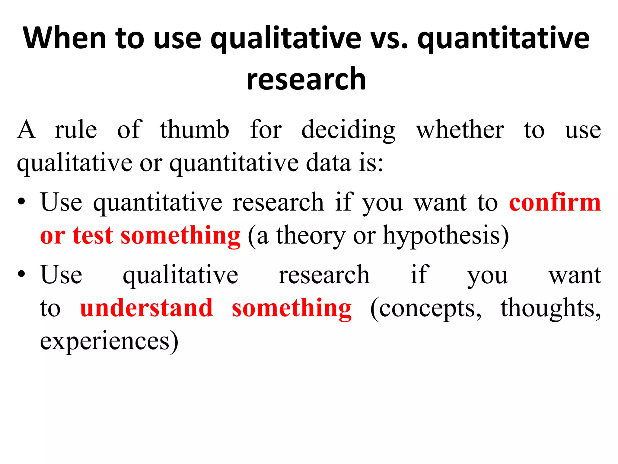 Difference between quantitative and qualitative research | PPTX