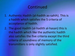 Difference between quran and hadith | PPTX