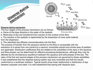 Difference between reactive dye and disperse dye on fabric | PPTX ...
