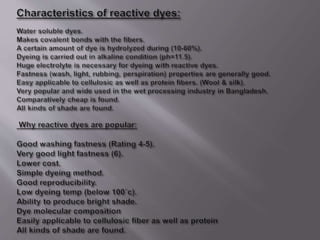 Difference between reactive dye and disperse dye on fabric | PPTX