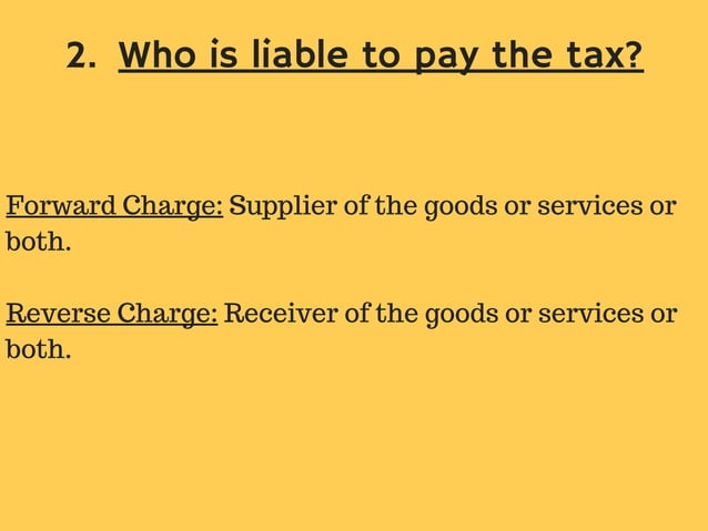 Difference Between Reverse Charge And Forward Charge in GST | PDF
