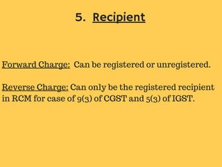 Difference Between Reverse Charge And Forward Charge in GST | PDF