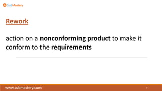 Difference between rework and repair as per IATF 16949:2106 | PDF