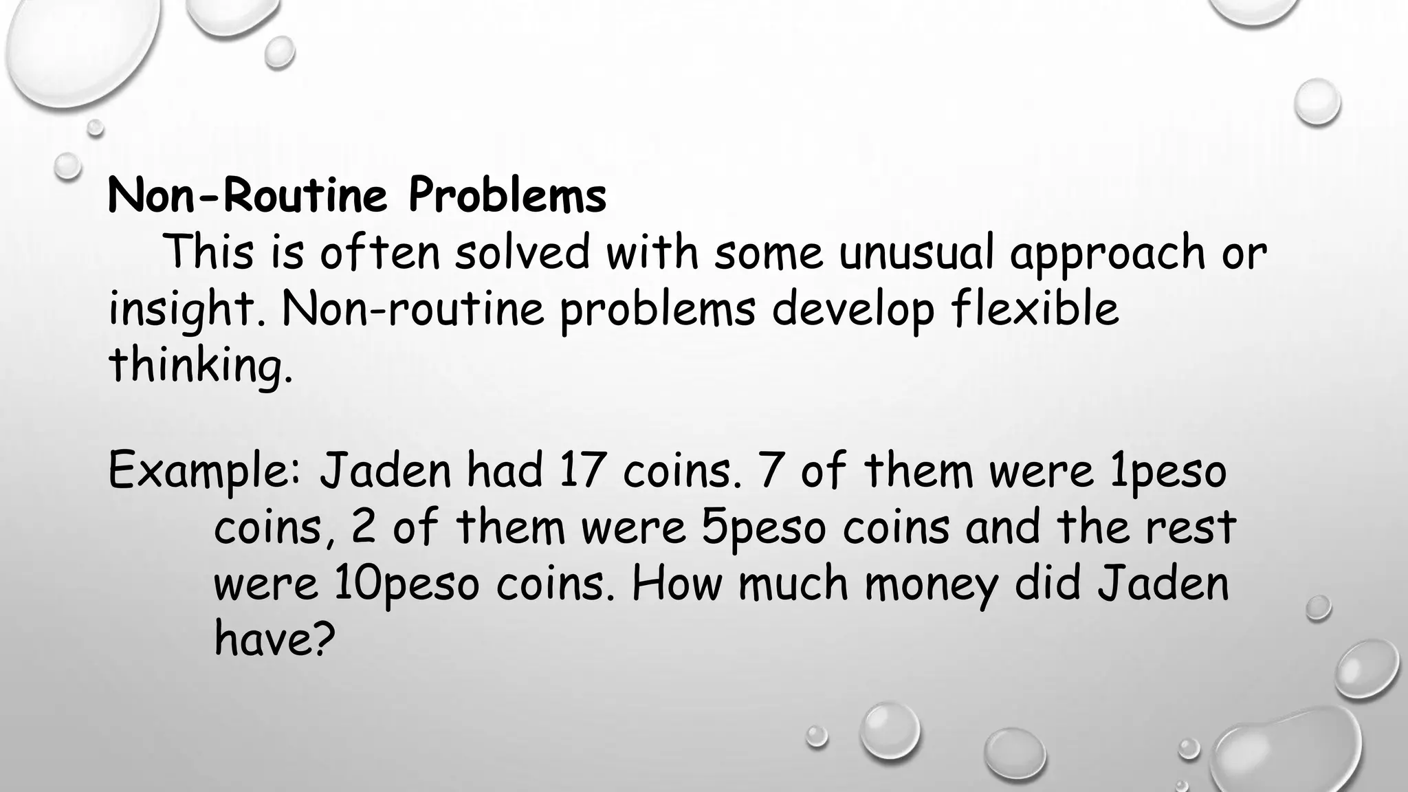 Difference between routine and non routine problems | PPT Difference between routine and non routine problems | PPT
