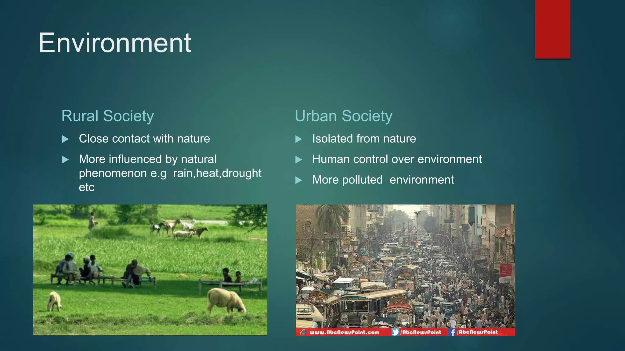 Difference between rural and urban society | PPTX