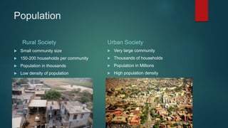 Compare Rural And Urban Areas