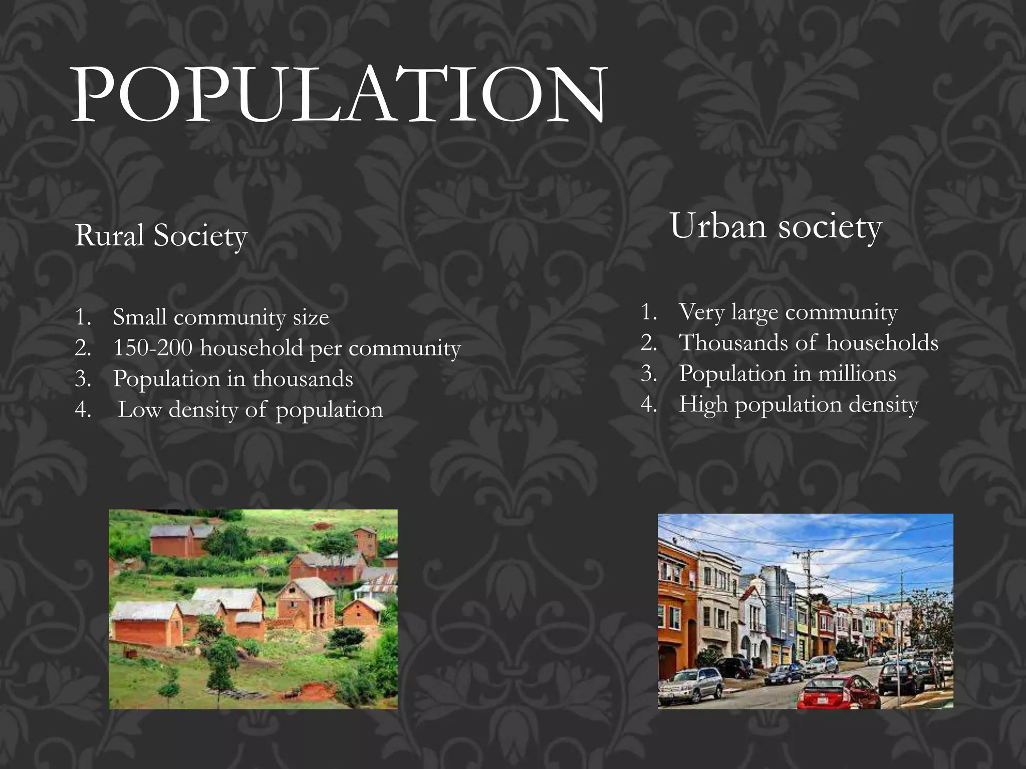 Difference between rural and urban society | PPTX
