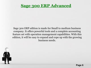 Difference between sage erp 300 standard and sage erp 300 advanced | PPT
