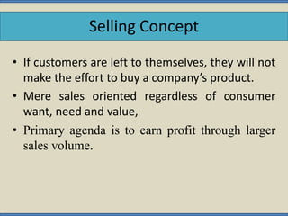 Difference between selling concept and marketing concept | PPTX