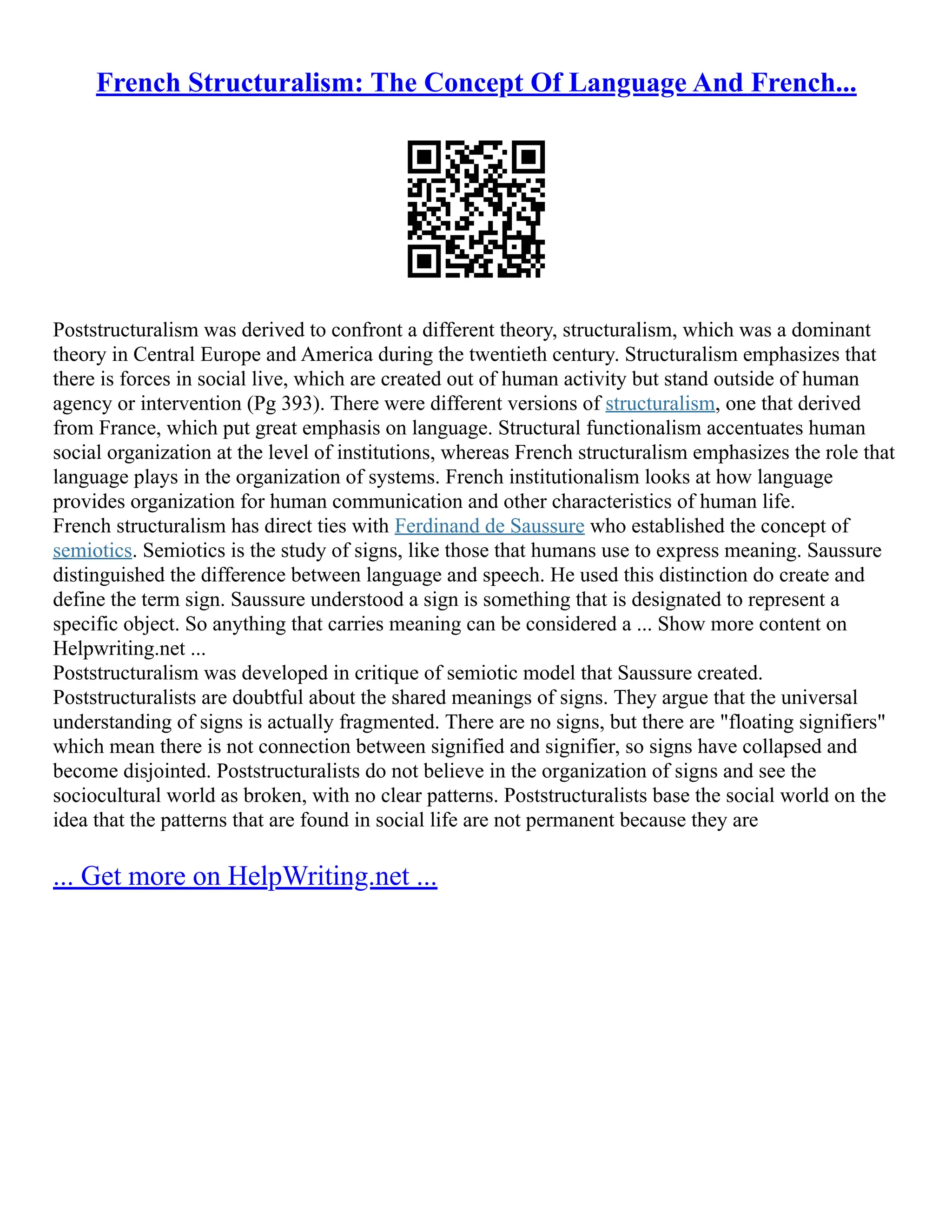 Difference Between Semiotic Analysis And Ethnography | PDF