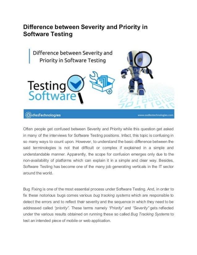 Difference between Severity and Priority in Software Testing