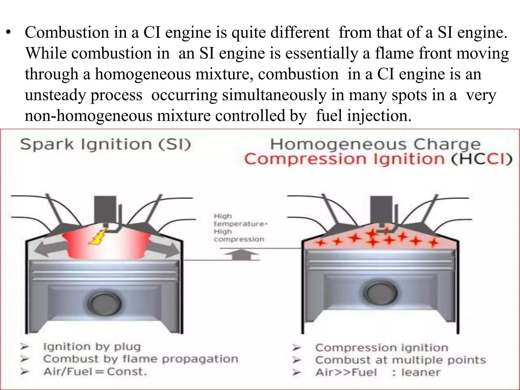 Difference between si and ci engine | PPTX