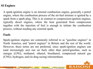 Difference between si and ci engine | PPTX
